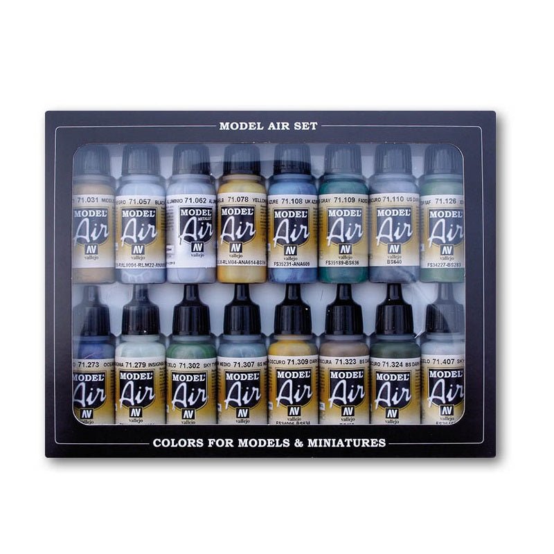 Acrylicos Vallejo WWII British RAF & FAA Model Air Paint Set, 1/2 fl ...
