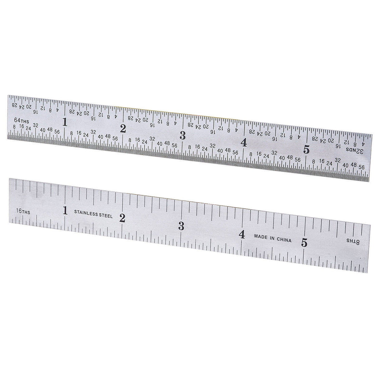 6 Inch Metal Ruler / Machinist's Scale 8th's, 16th's, 32nds & 64th's ...