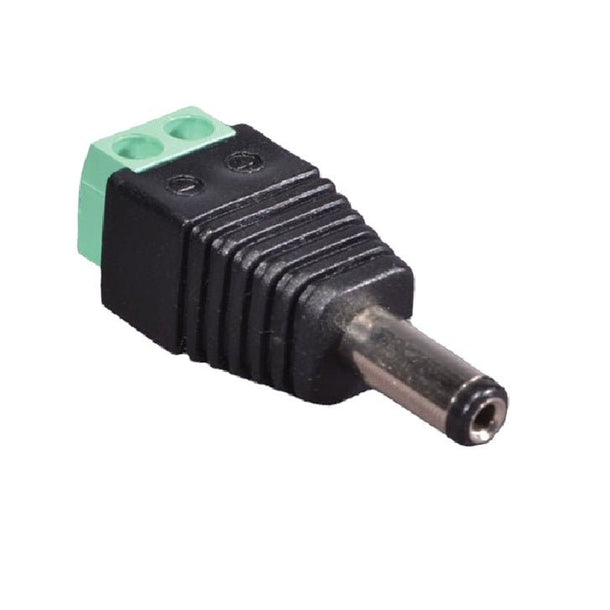 Male DC Power Adapter, 2.1 mm Barrel Plug to Screw Terminals, Package ...