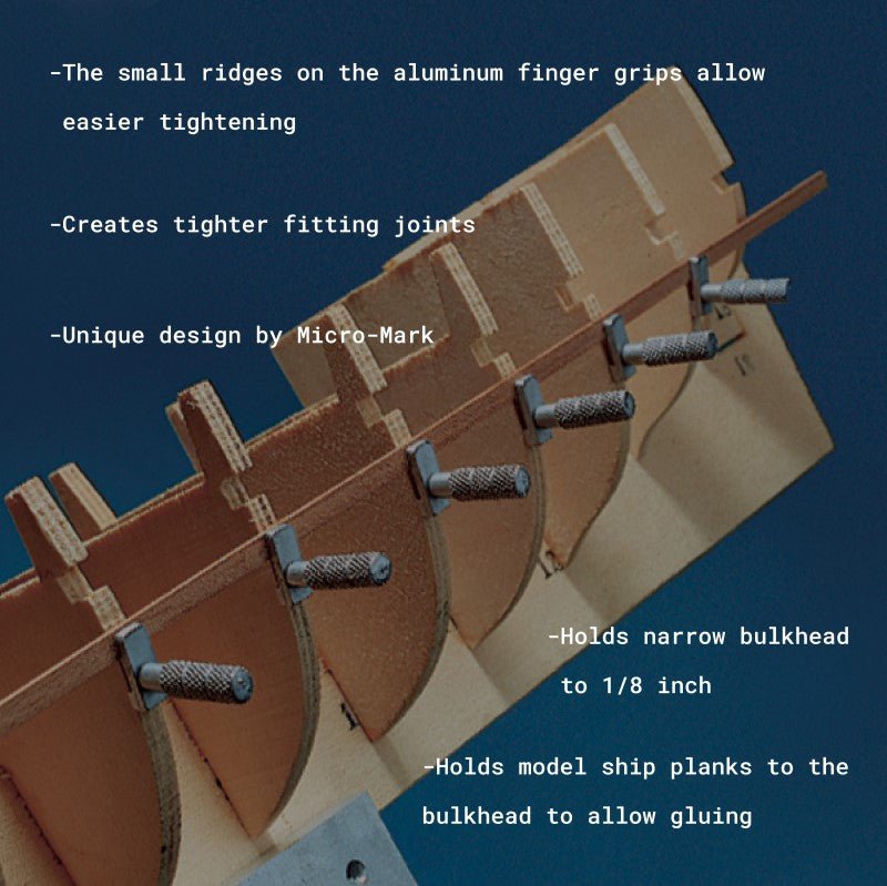 Planking Clamp Set | Ship Model Bulkhead Clamps | Micro-Mark