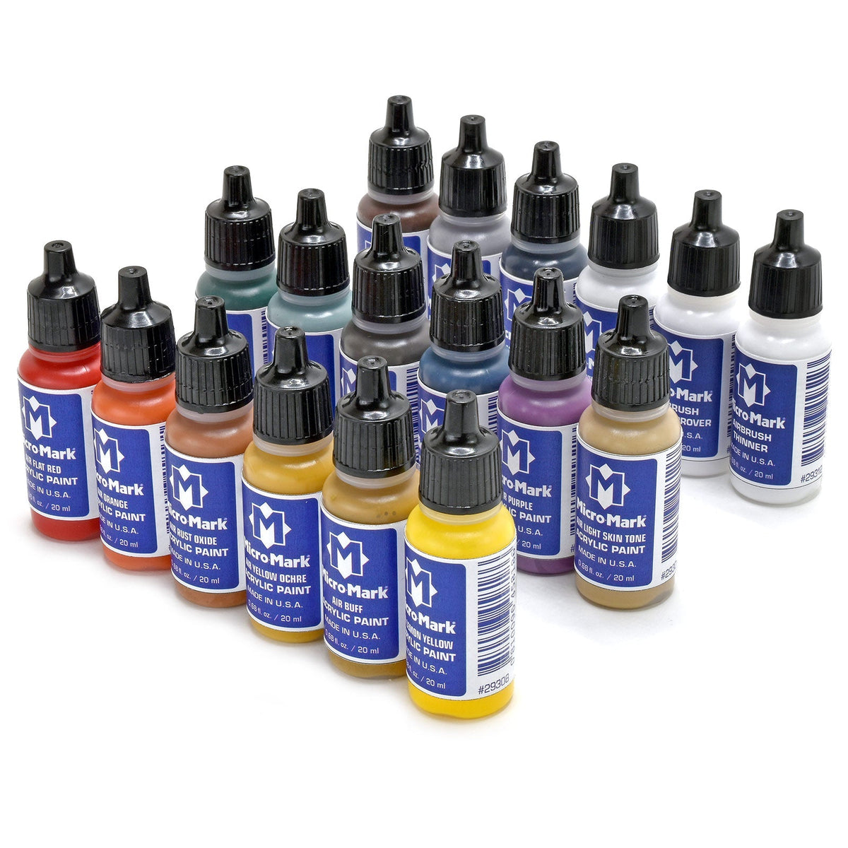 Acrylic Airbrush Paint Set | Basic Paint Colors for Modelers | Micro-Mark
