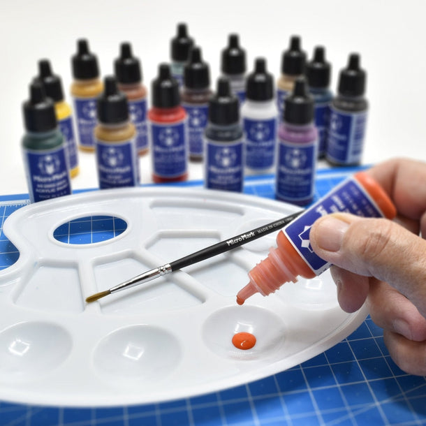 Micro-Mark Basic Color Brush Acrylic Paint Set