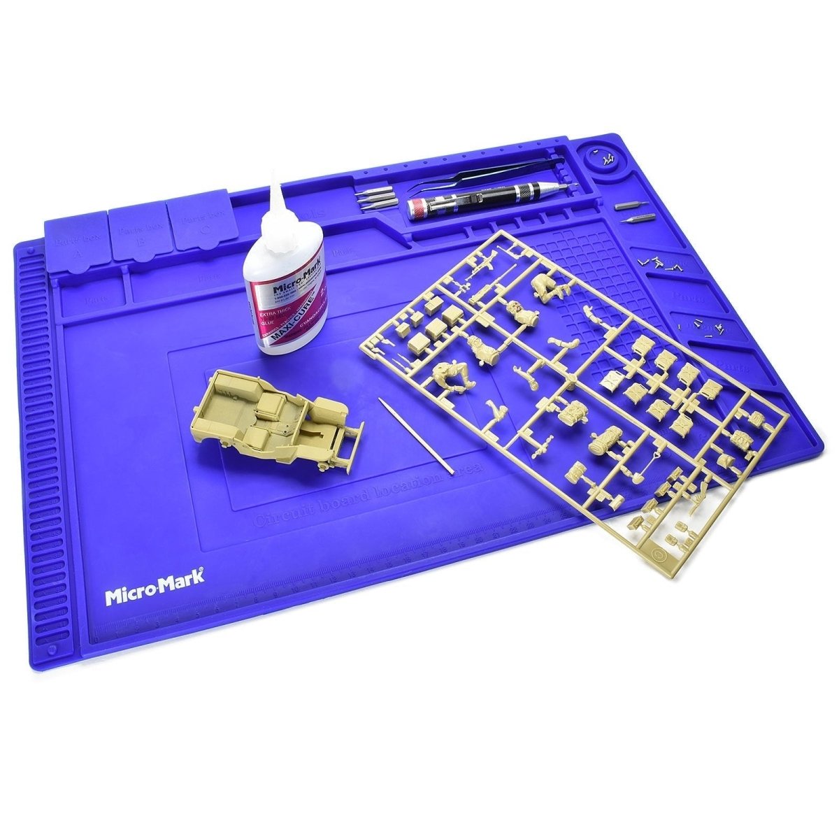 Silicone Work Mat | Magnetic Mat with Scale Ruler | Micro-Mark