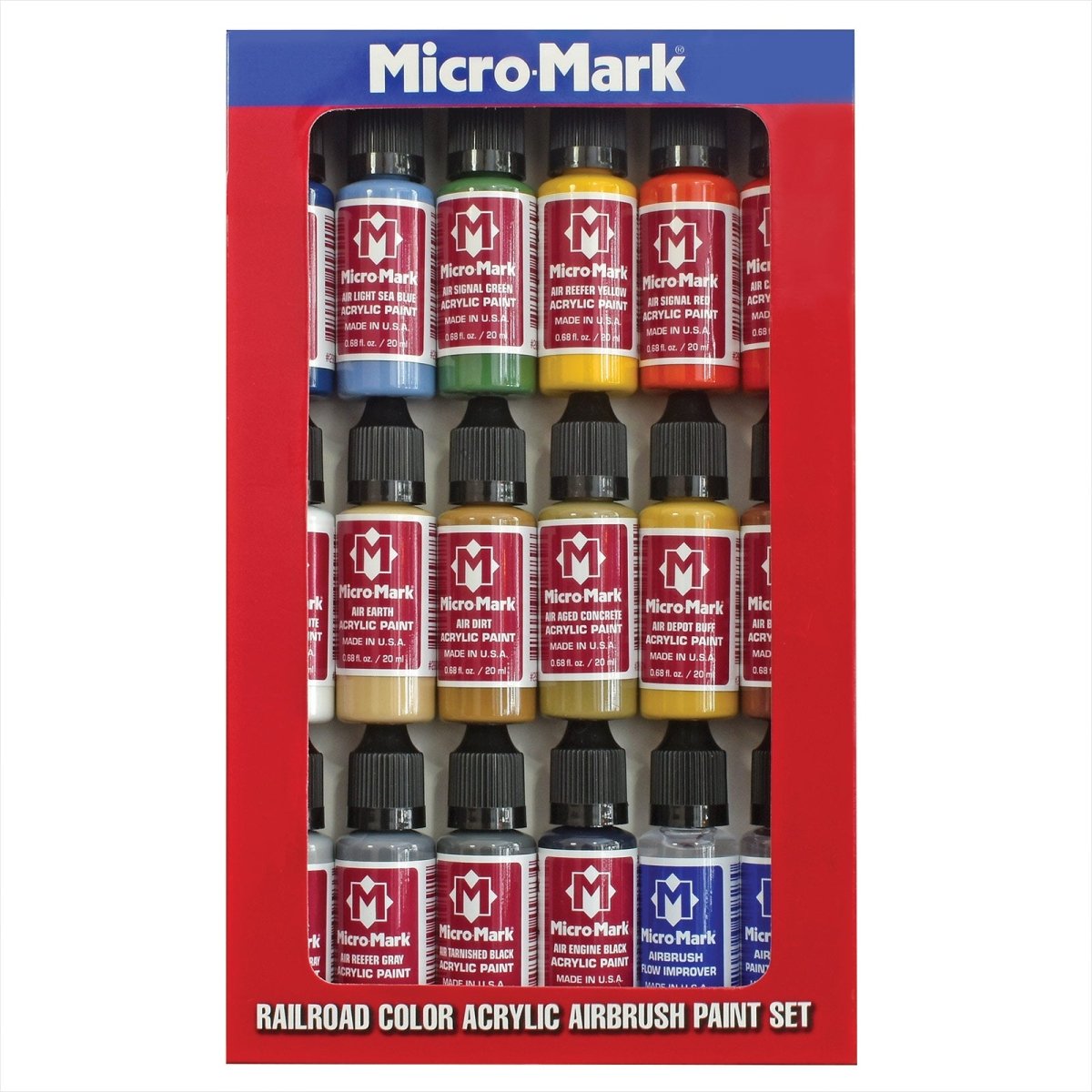 Micro-Mark Railroad Air Paint Set | Polyscale Color Matches