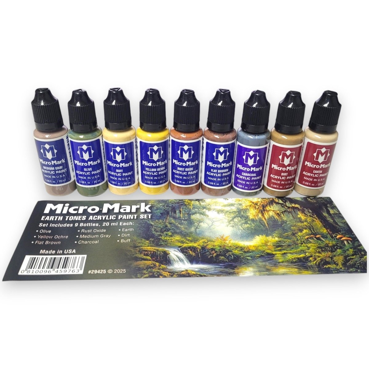 Earth Tones Acrylic Paint Set | Model & Terrain Painting Kit | Micro-Mark