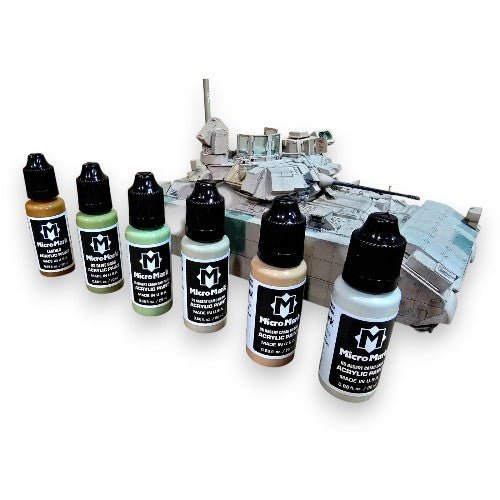 US Military Acrylic Paint Set | 81pc Historic Colored Paints | Micro-Mark