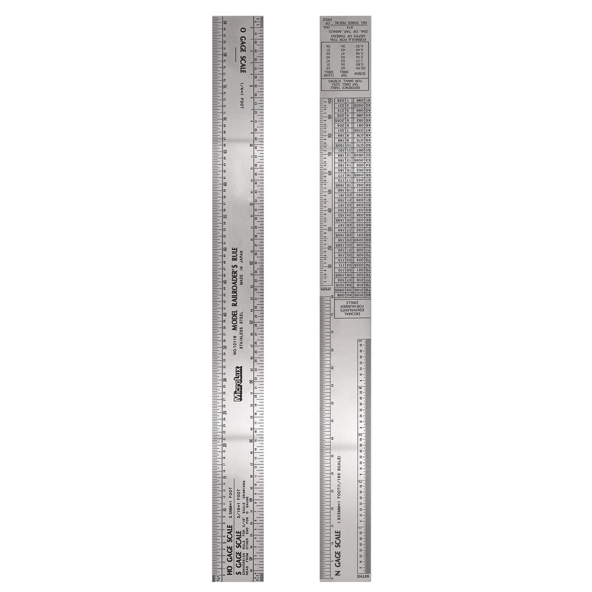 HO/N/O Gauge Scale Ruler | Model Railroad Scale Rule | Micro-Mark
