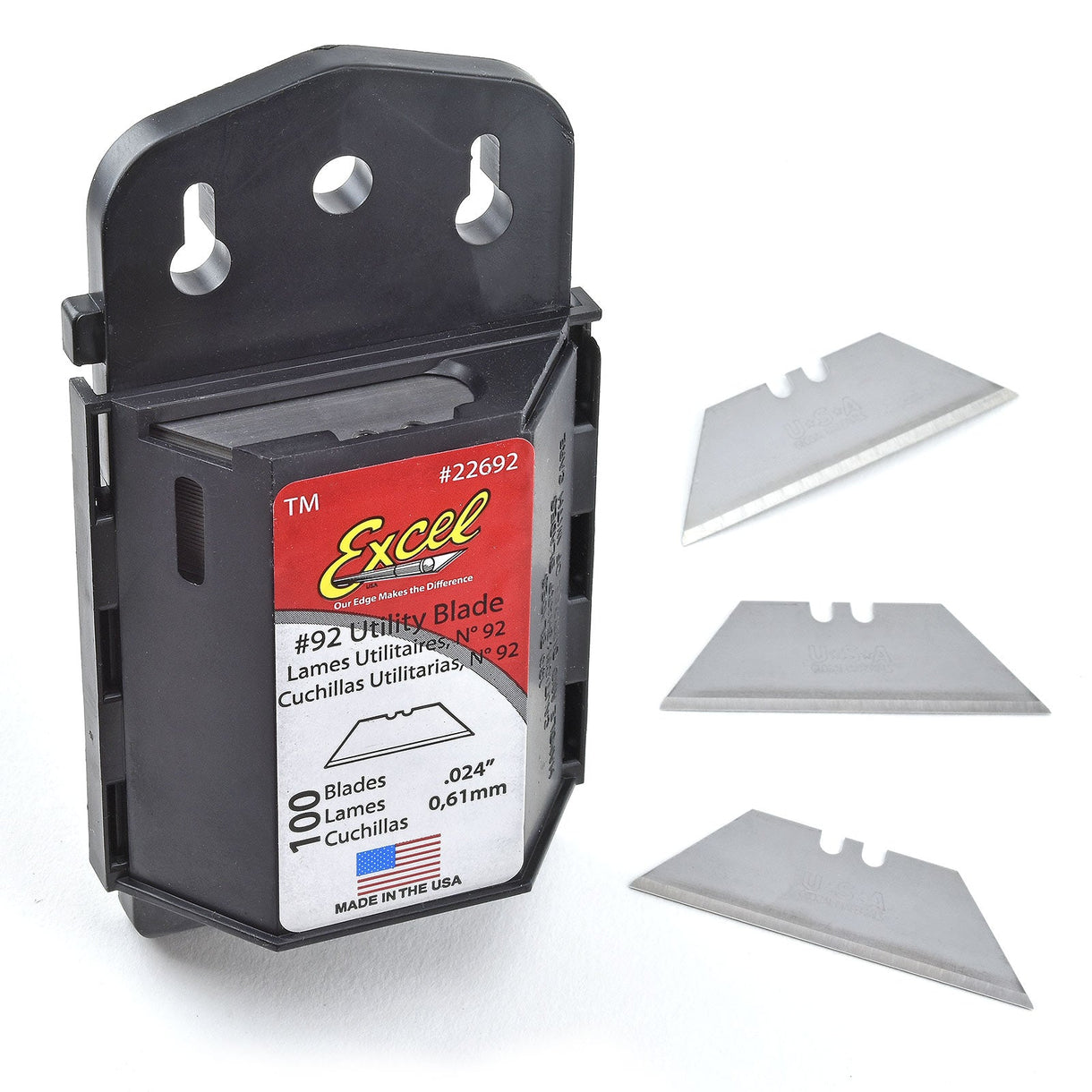 Excel Utility Knife Blades, 2-Notch, Bulk Pack of 100 – Micro-Mark